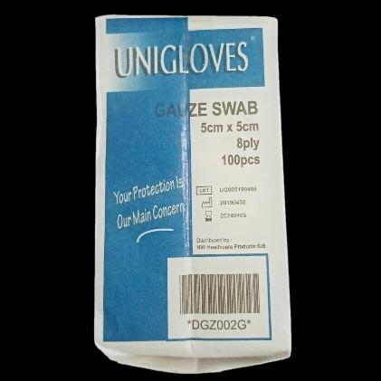 Unigloves Pre-Cut Gauze Swab 5cm x 5cm / 7.5cm x 7.5cm / 10cm x 10cm ...