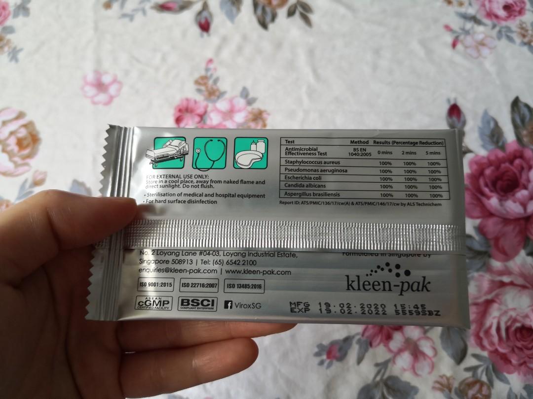 70% Isopropyl Alcohol Wipes VIROX, Health & Beauty, Hand & Foot Care on ...