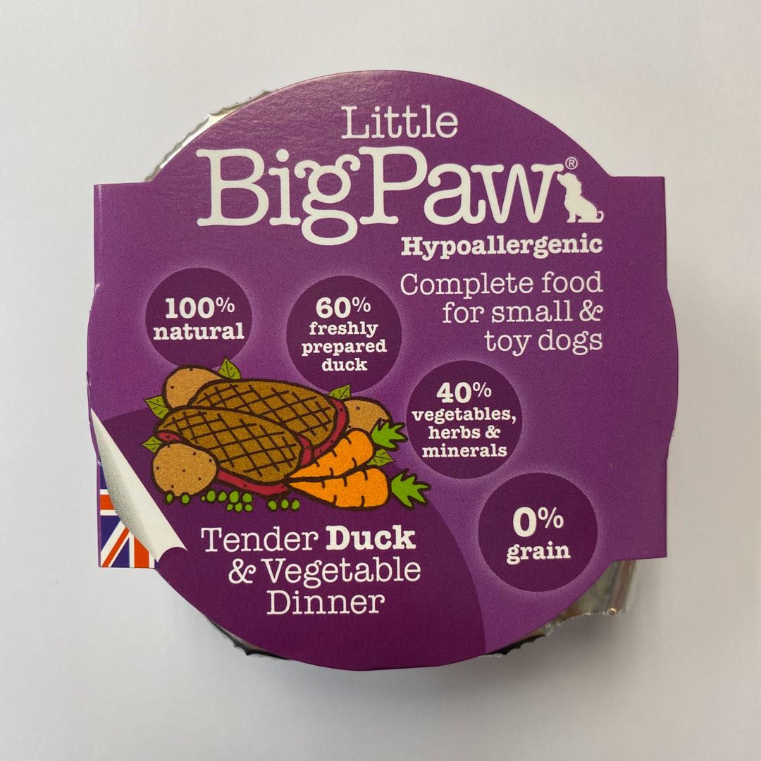 預訂貨品 CC Pet 英國 Little Big Paw – Tender Duck & Vegetable Dog Dinner 狗 傳統 ...