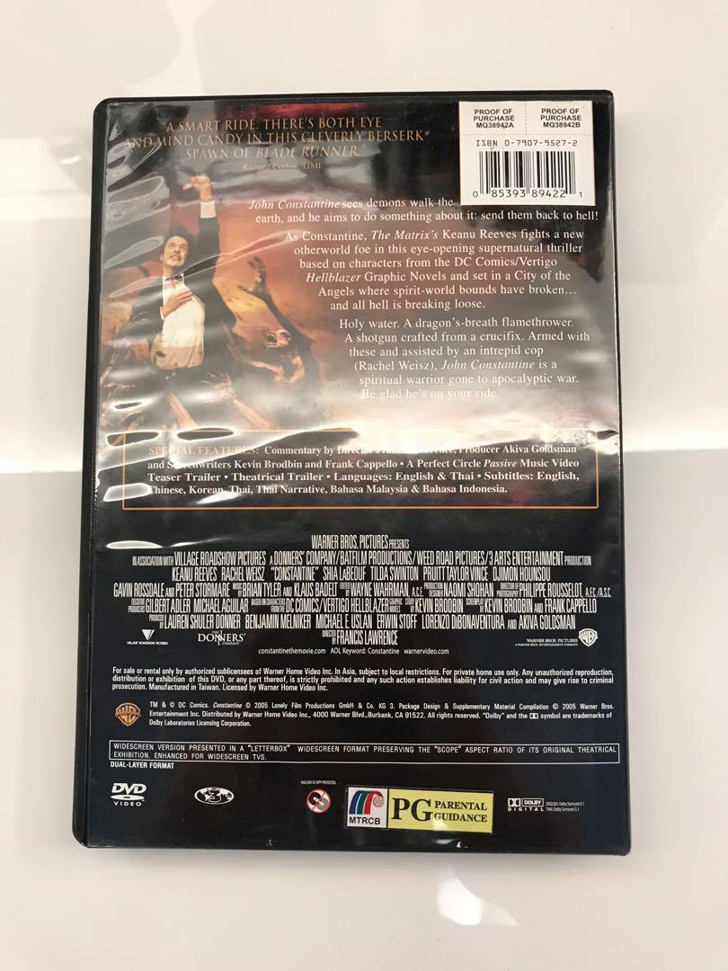 Constantine Region 3 DVD (1 Disc), Hobbies & Toys, Music & Media, Music ...