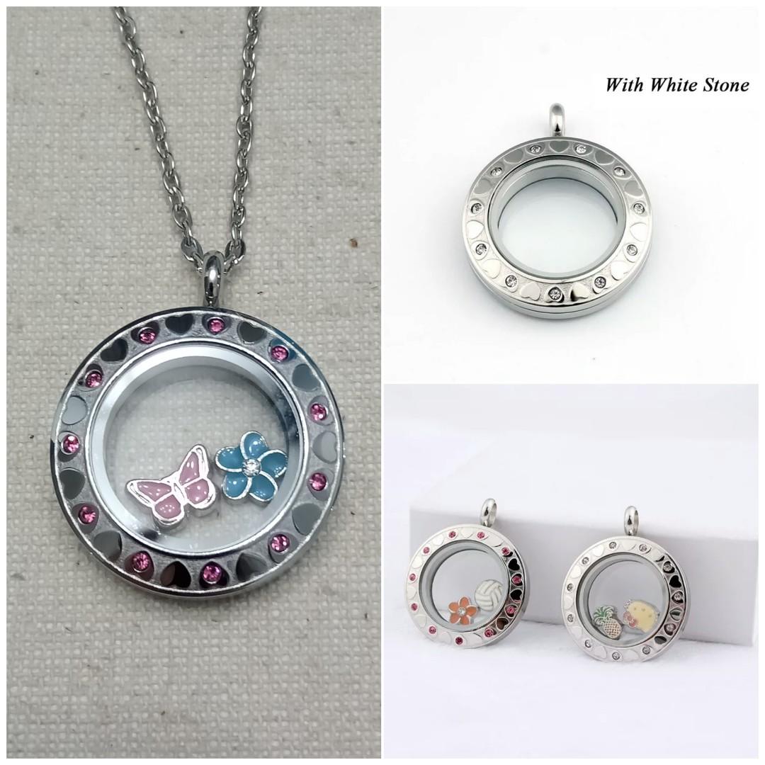 Customized premium heart stone stainless steel memory locket , Women's ...