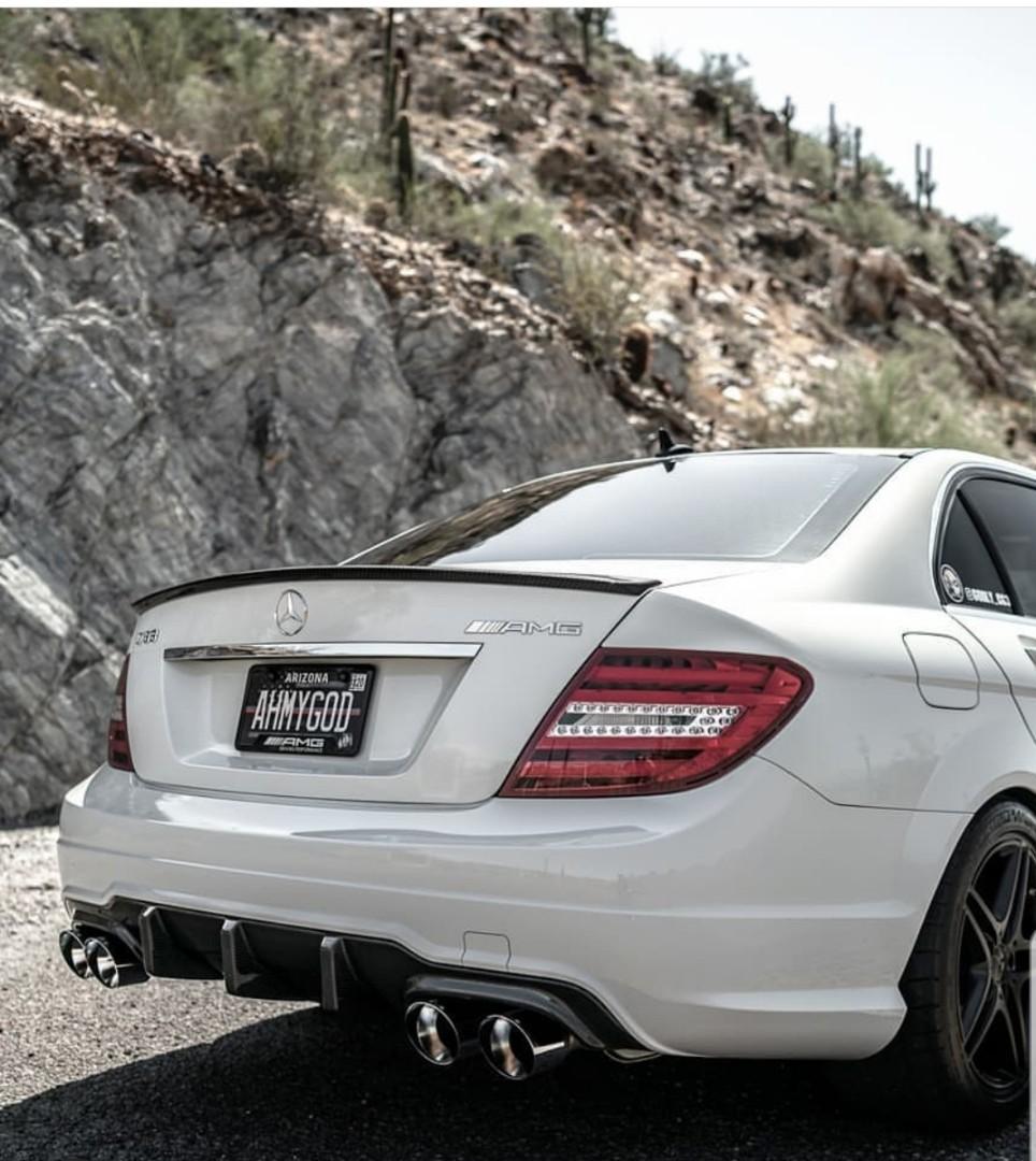 Mercedes W204 C180 C200 Boot Spoiler Lip / Roof Spoiler / AMG Grille ...