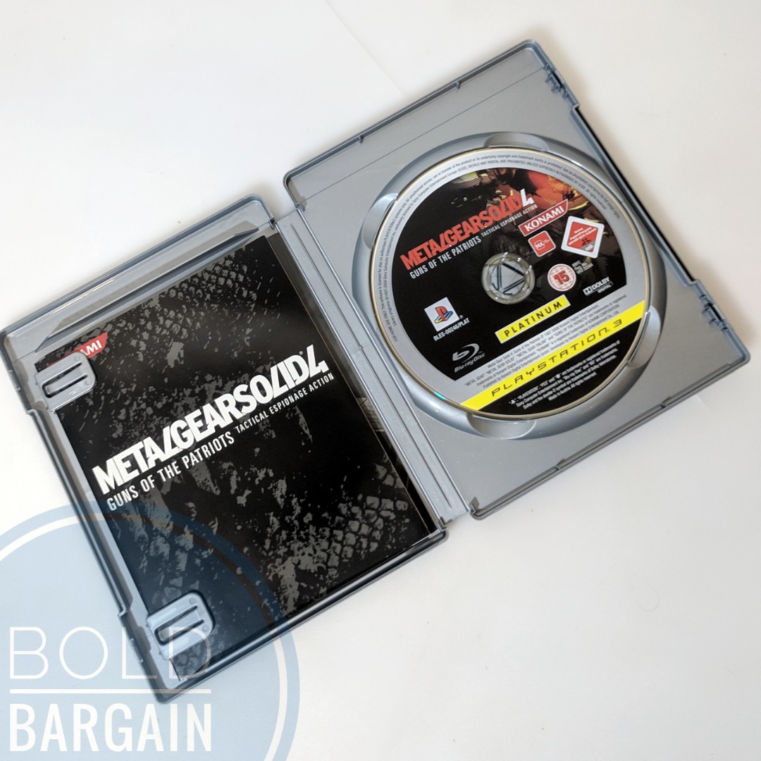 METAL GEAR SOLID 4 Guns of Patriots Tactical Espionage Game Blu Ray ...