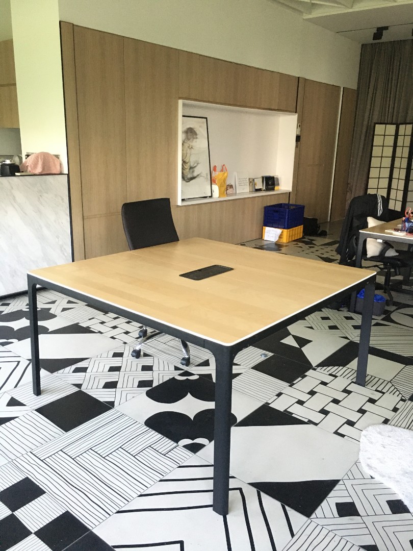square office table, Furniture, Tables & Chairs on Carousell