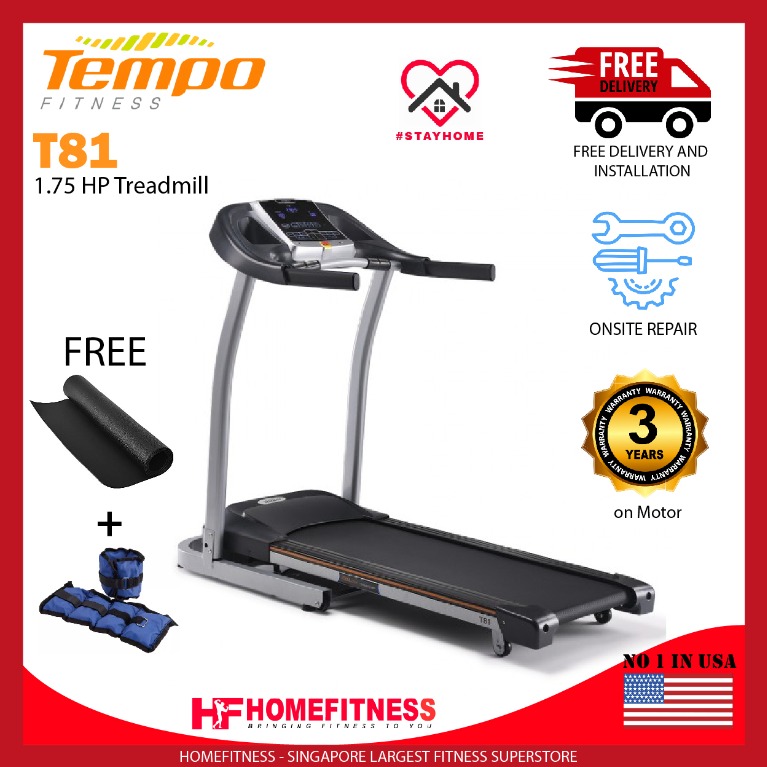 TEMPO FITNESS T81 TREADMILL US No.1 Selling Fitness Brand, Sports ...