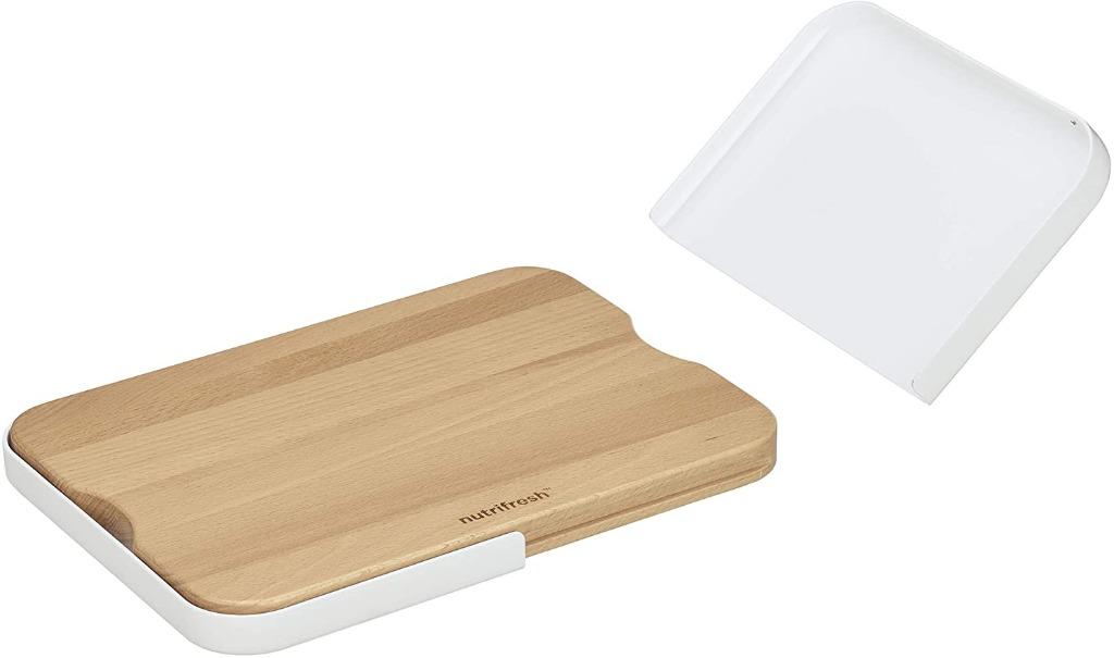 Nutrifresh Prep - Chopping Station - Beech Wood Chopping Board with 2 ...