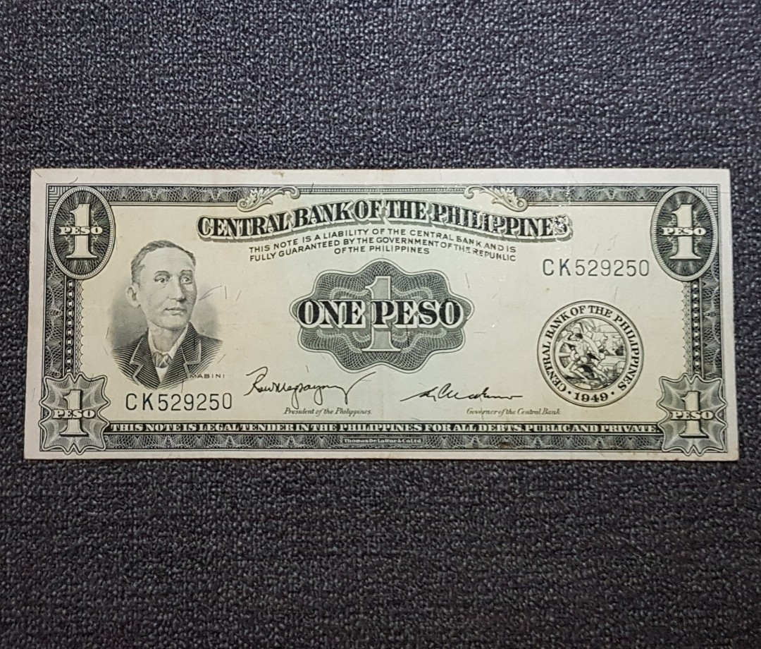 1 Piso English Series Banknote, Hobbies & Toys, Memorabilia ...