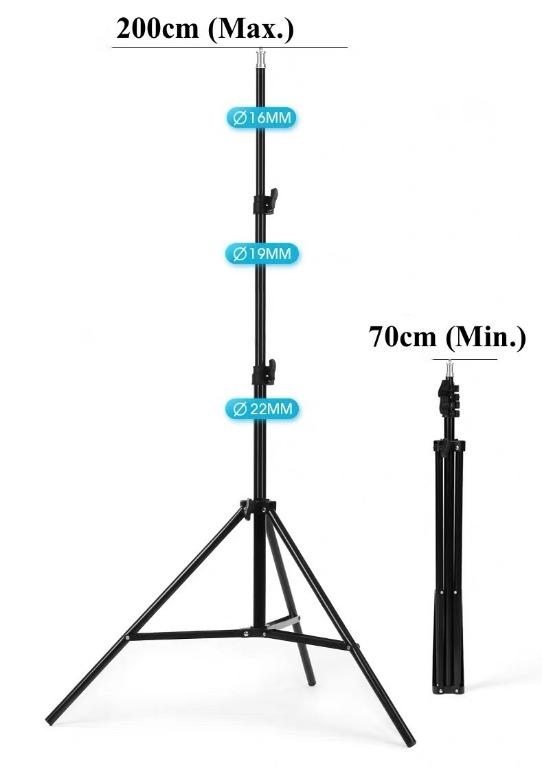 HoliCRAFT 2m Light Stand + Boom Arm Kit (Cross Bar + Sand Bag ...