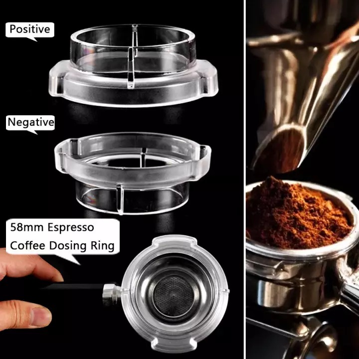 58MM Coffee Dosing Ring Portafilters Funnel Powder Picker Grinder Tool ...