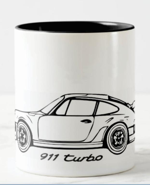 911 Turbo Art-Inspired Porsche Coffee Mug, Furniture & Home Living ...