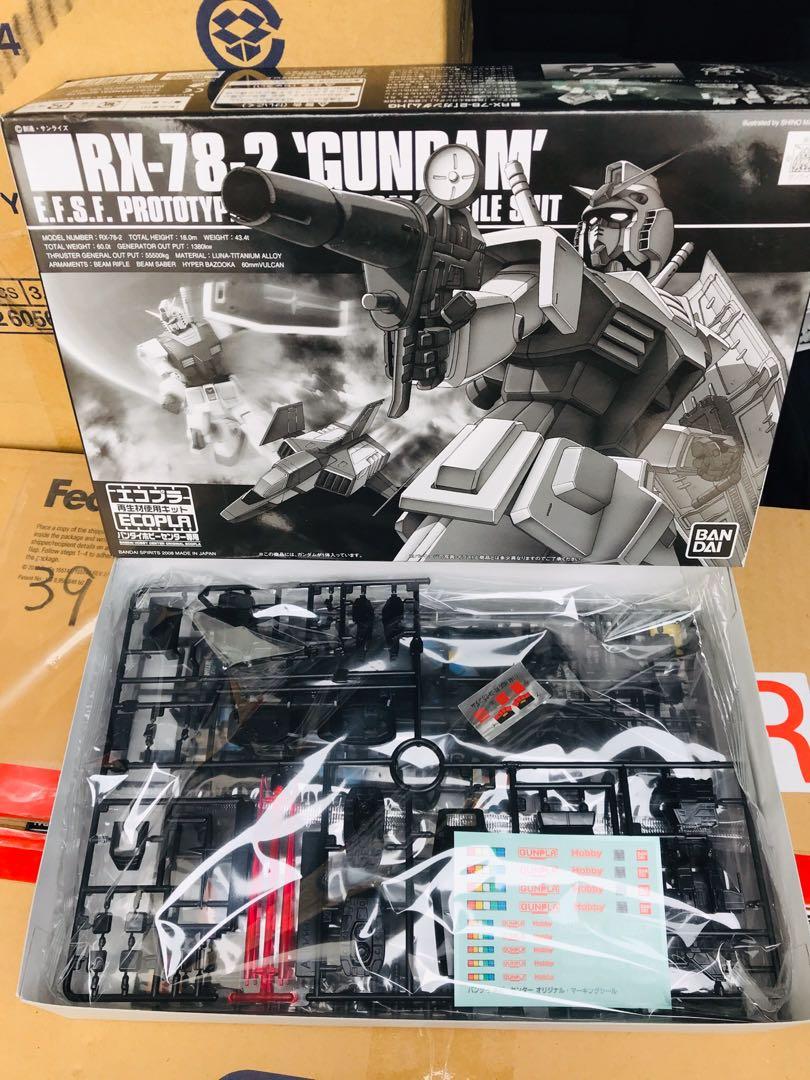 BANDAI ECOPLA HG 1/144 RX-78-2 Gundam (黑魂限定商品）, 興趣及遊戲, 玩具 & 遊戲類 - Carousell