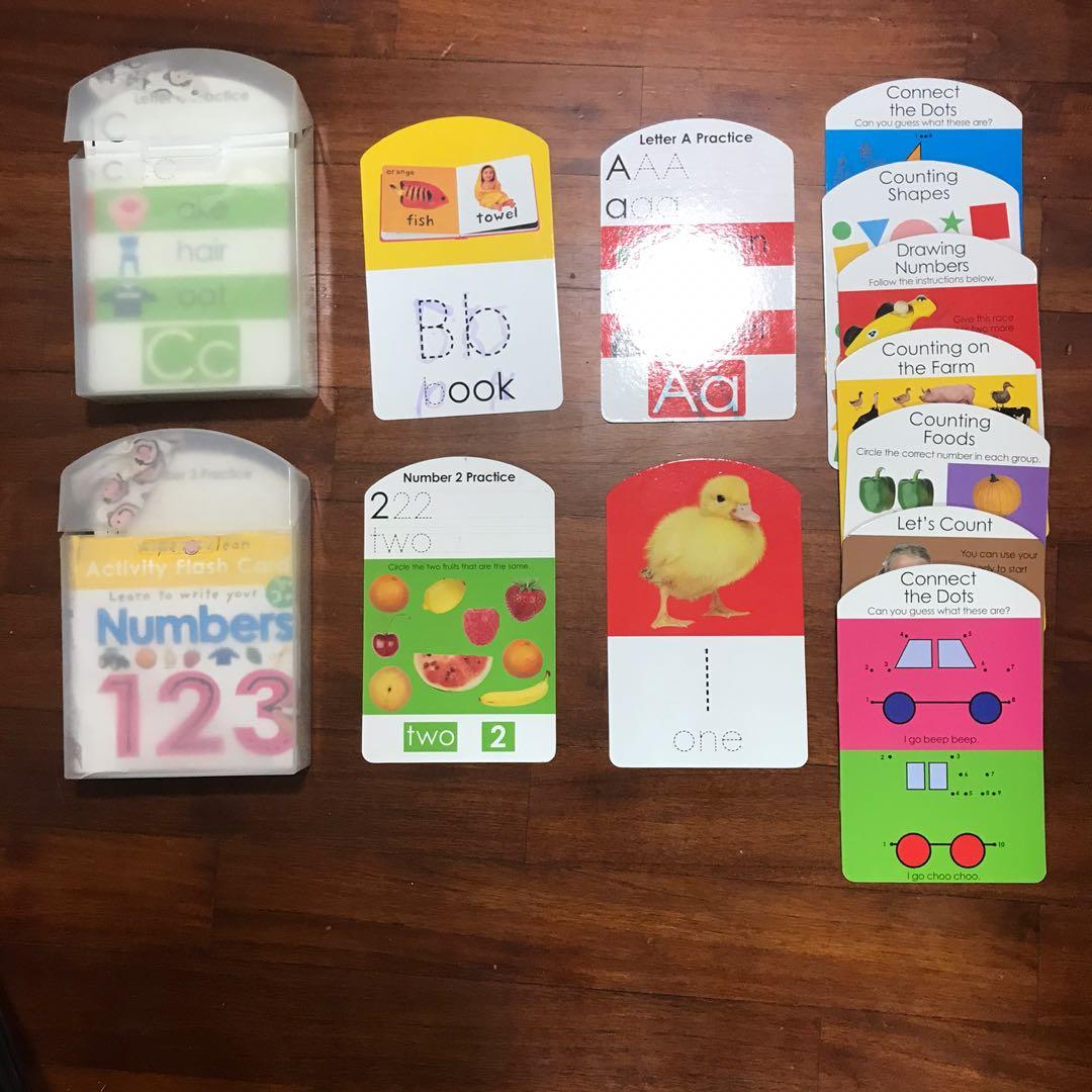 Bundle Wipe Clean Numbers and Alphabets Flash Card, Hobbies & Toys ...