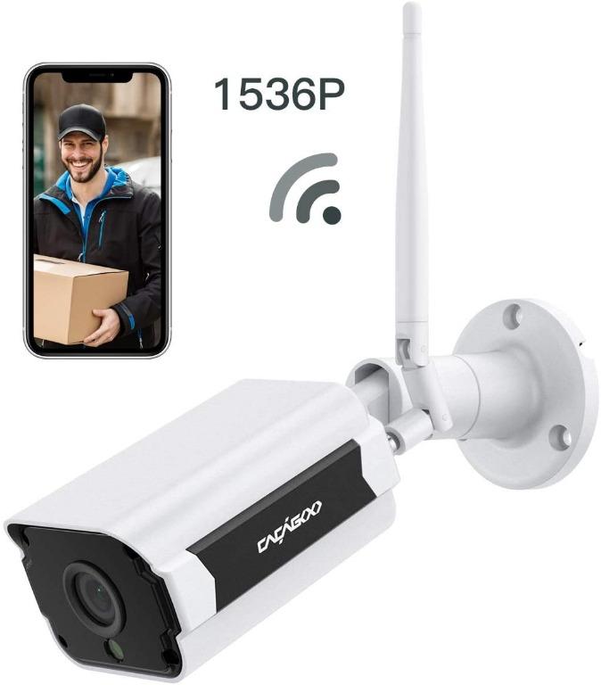 CACAGOO Outdoor Security Camera,1536P 4MP Wifi CCTV Camera, Furniture ...