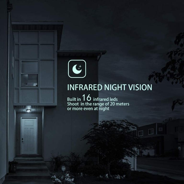 CACAGOO Outdoor Security Camera,1536P 4MP Wifi CCTV Camera, Furniture ...