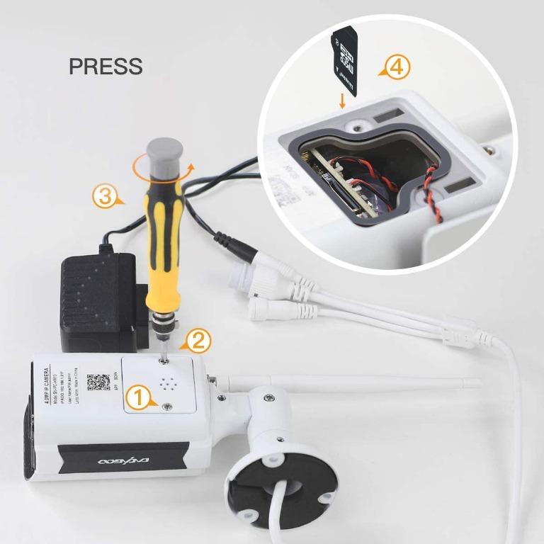 CACAGOO Outdoor Security Camera,1536P 4MP Wifi CCTV Camera, Furniture ...