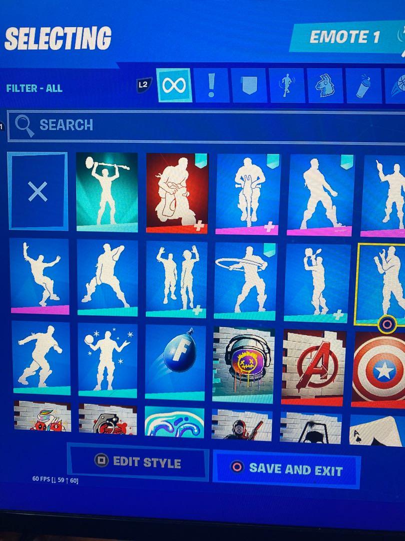 Fortnite account(many skins,pick axes and emotes), Video Gaming, Gaming ...