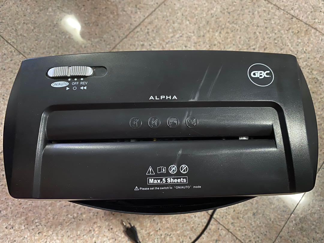 GBC Alpha confetti cut shredder (cross cut), Computers & Tech, Office ...