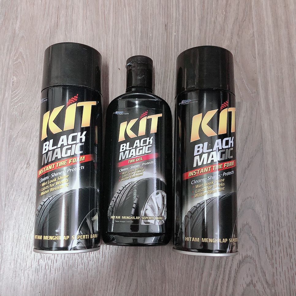 Kit Black Magic Tire Foam & Gel, Car Accessories, Accessories on Carousell