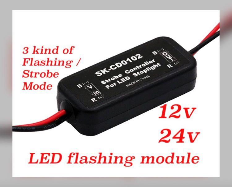 LED flashing / strobe device - flasher- brake - signal - reverse, Car ...