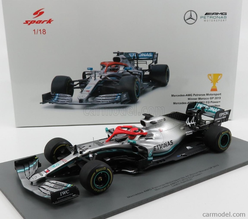 Lewis Hamilton 2019 Mercedes F1 Monaco GP winner Spark 1/18 18s460, Men ...