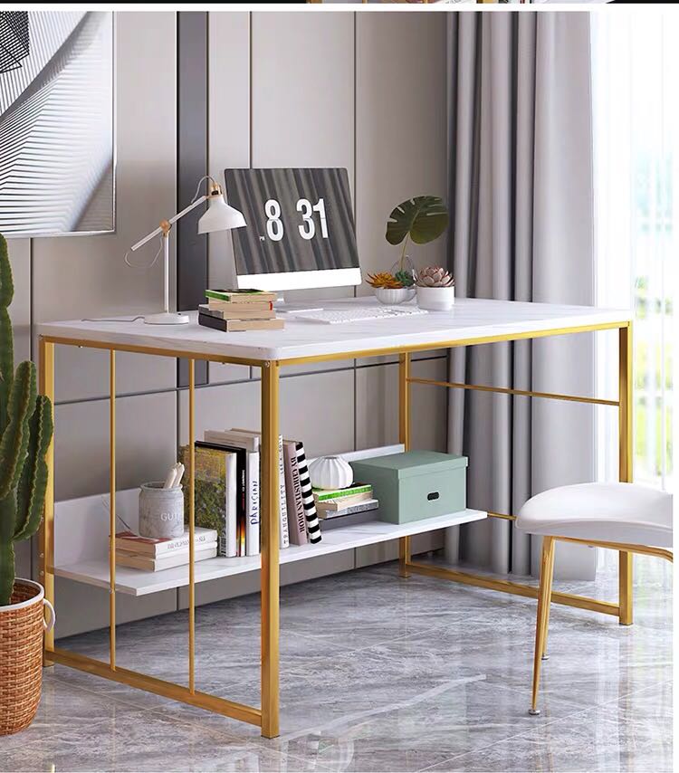 Modern Style Marble Study Table / Computer Desk, Furniture & Home ...