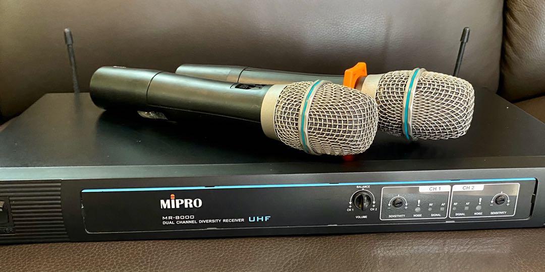 MiPro MR-8000 UHF 2CH Wireless Microphone system, Audio, Soundbars ...