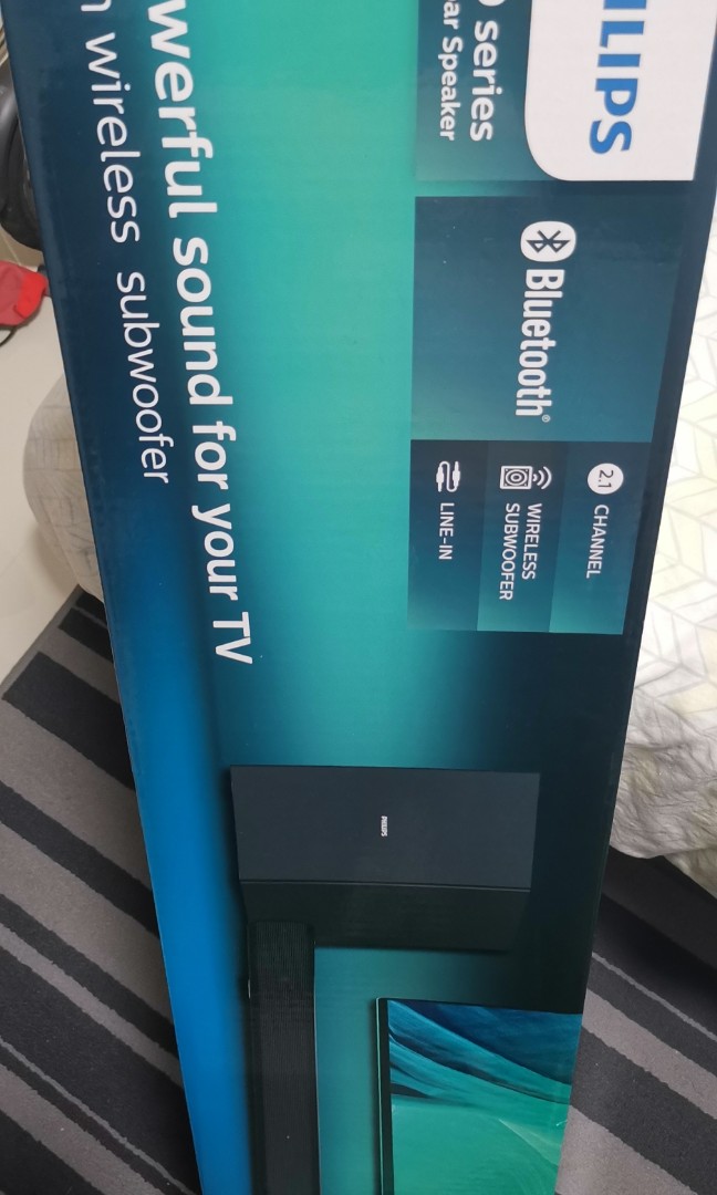 Philips 2.1 Soundbar (Bluetooth, wireless subwoofer, remote control ...