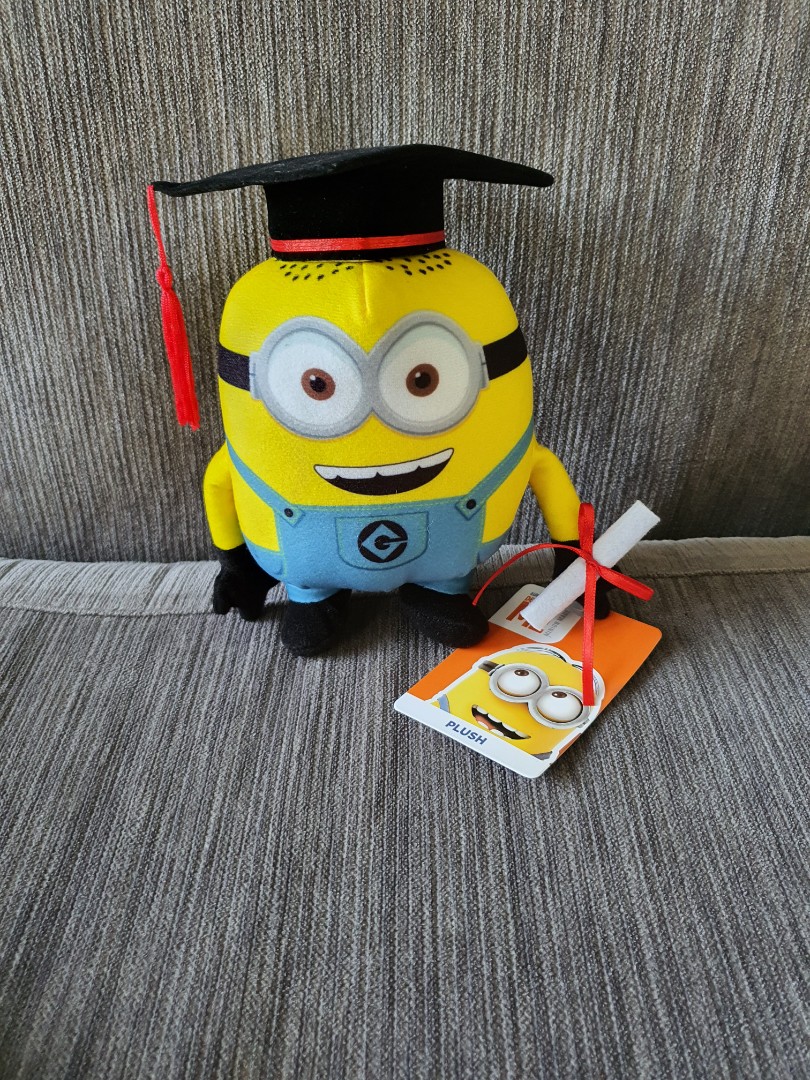 19cm Bob the minion Despicable Me graduation bear plush toy, Toys ...