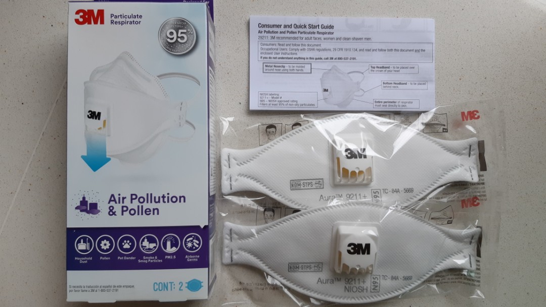 3M Aura Particulate Respirator 9211+ N95 Mask (2pcs) - LAST BOX ...