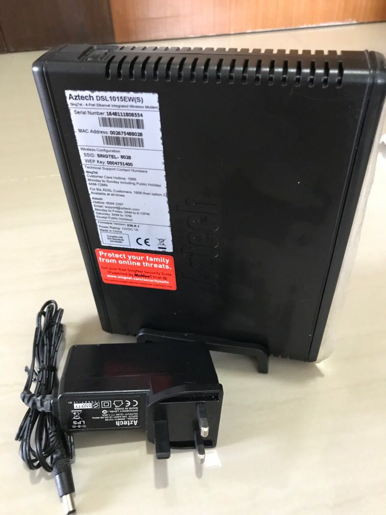 Aztecs DSL 1015EW(s) modem router, Computers & Tech, Parts ...