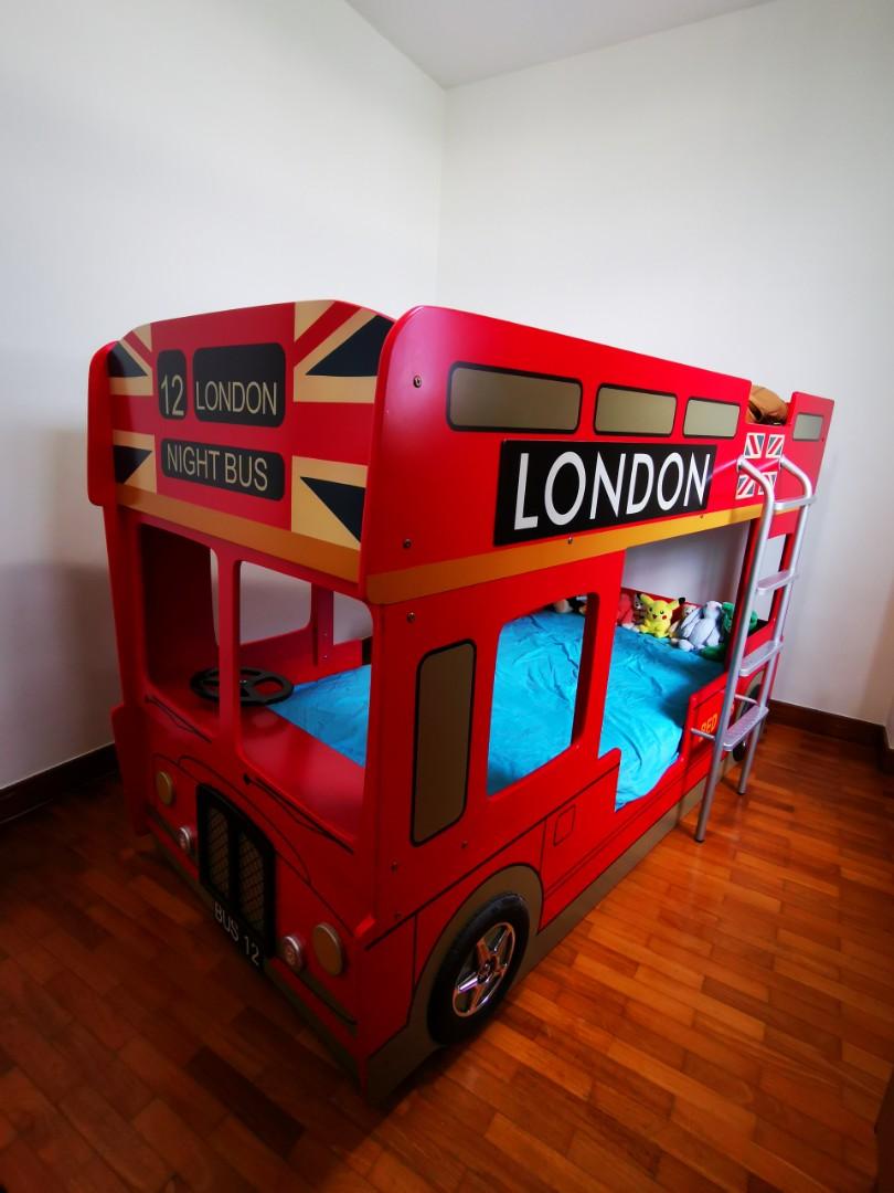 Children London Bus double-decker Bed, Babies & Kids, Baby Nursery ...