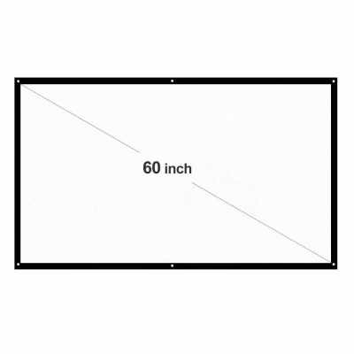 H60 60” Portable Projector Screen HD 16:9 White 60 Inch Diagonal ...