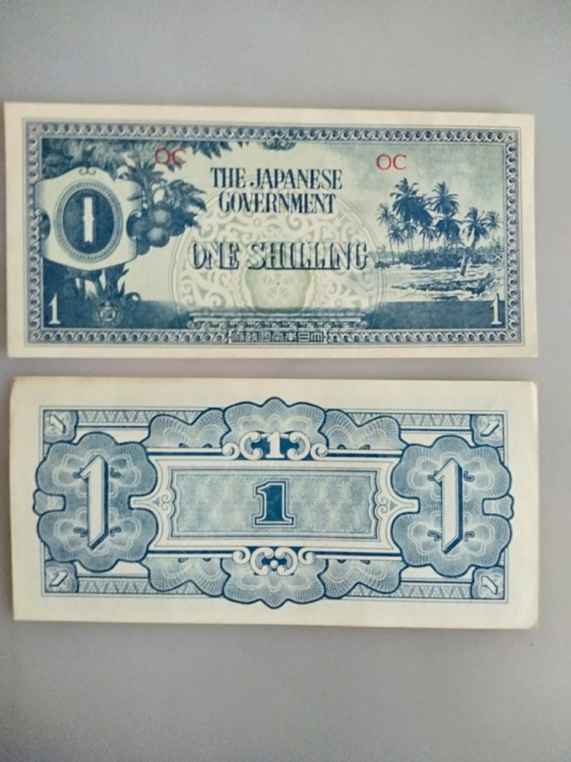 Japanese Occupation Money JIM Oceania One shilling 1942, Hobbies & Toys ...