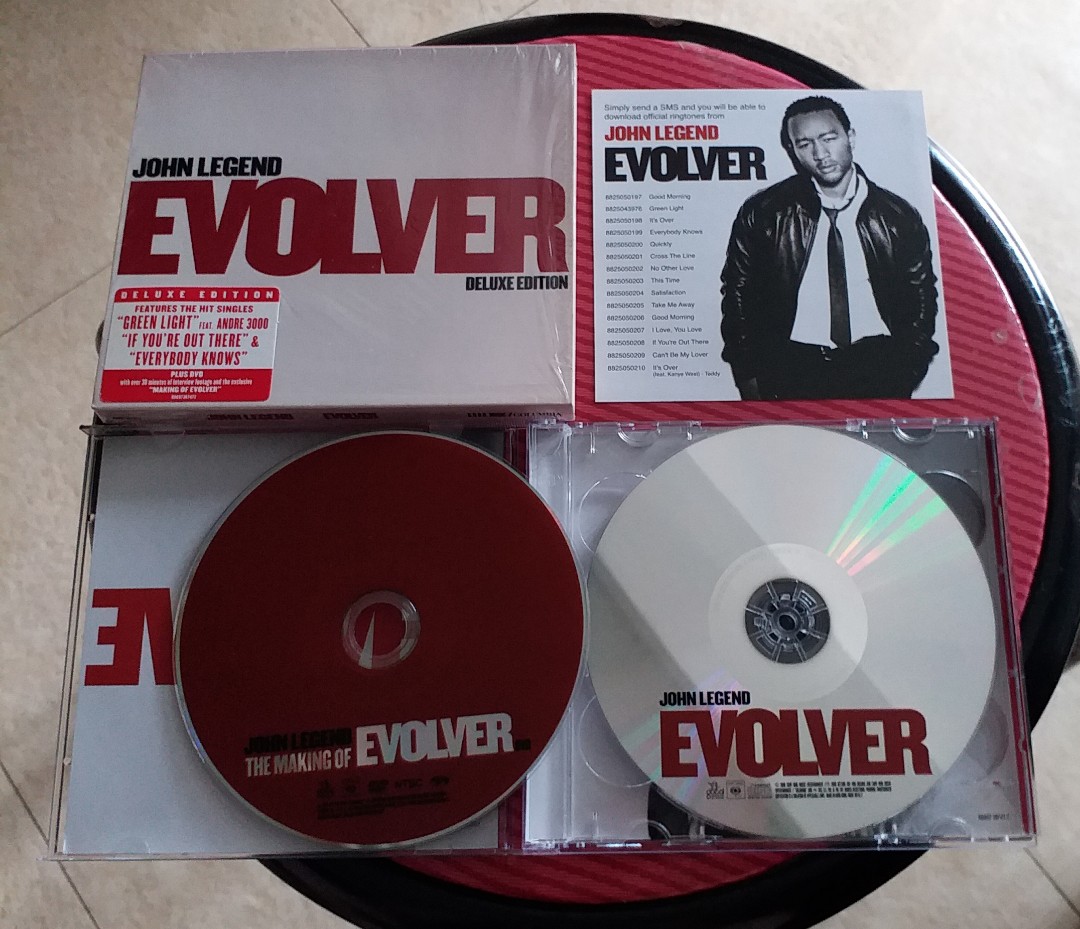 JOHN LEGEND Evolver Deluxe Edition CD & DVD 港版 附紙套 feat KANYE WEST BRANDY ESTELLE, 興趣及遊戲, 音樂樂器 ...