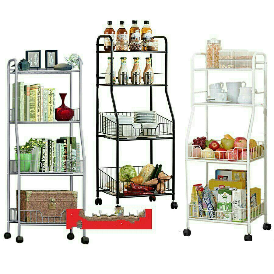 Multipurpose 4 Tier Rack Trolly, Furniture & Home Living, Furniture ...