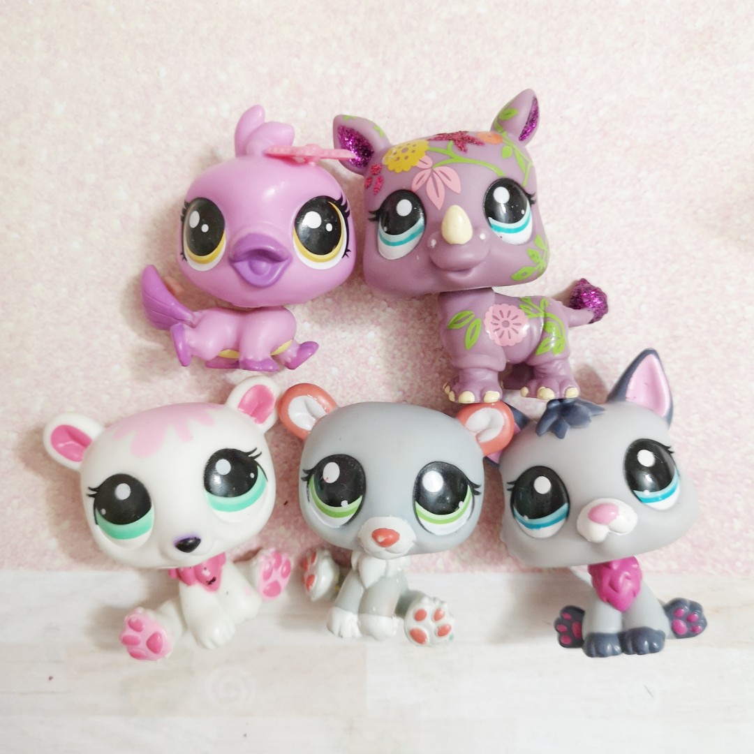 Lps littlest pet shop bears, platypus, wolfcat, sparkle rhino, Hobbies ...