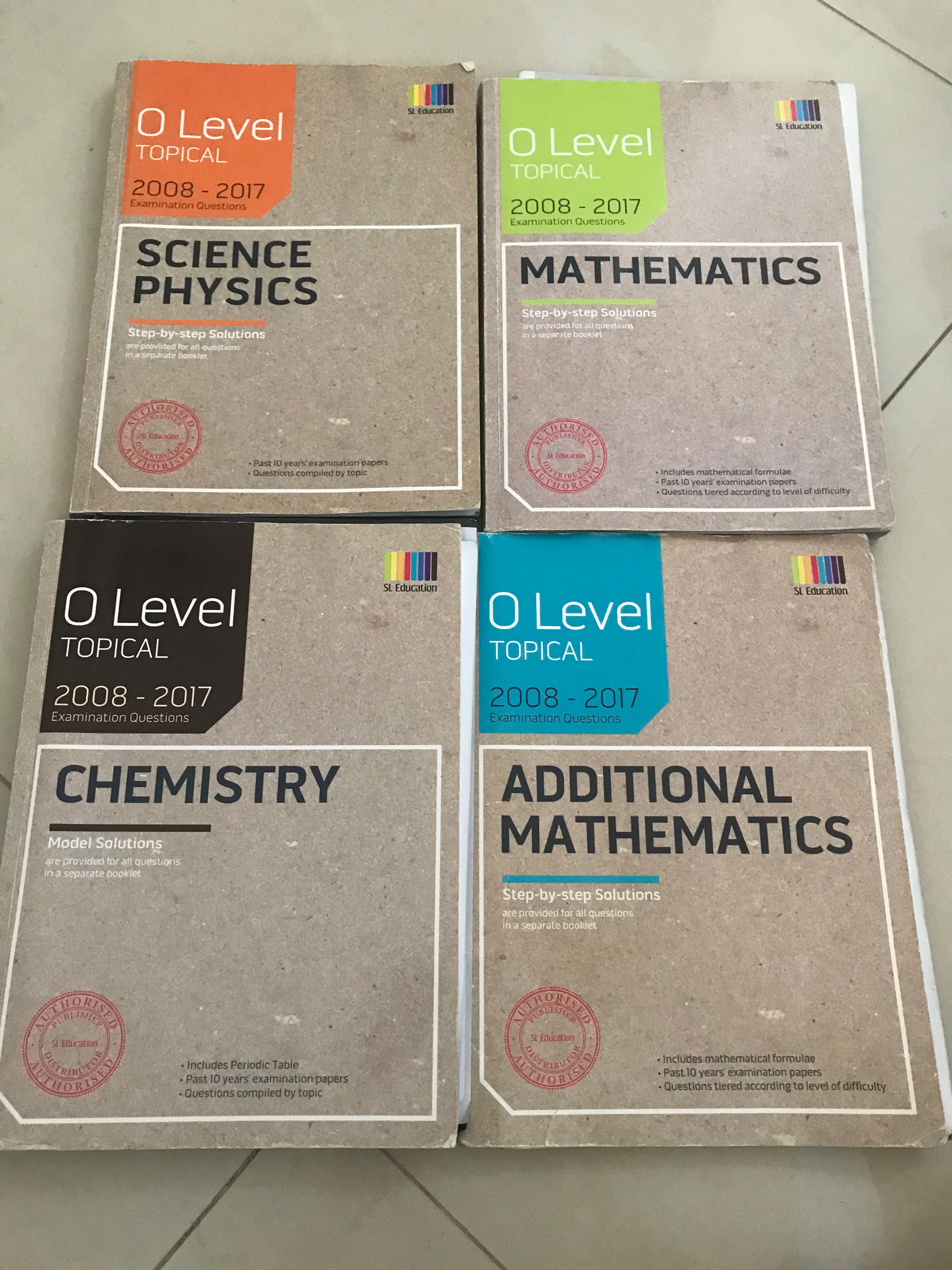 O level topical Ten Year Series (TYS) 2008-2017, Books & Stationery ...
