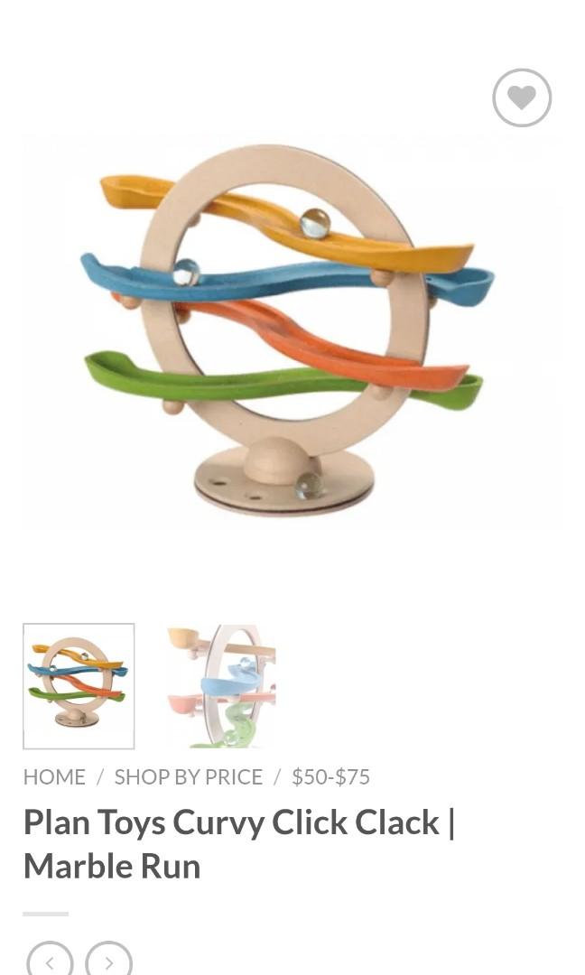 Plantoys click clack marble run, Hobbies & Toys, Toys & Games on Carousell