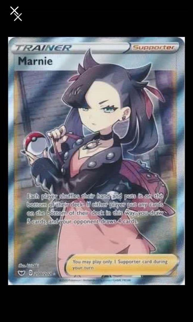 Pokemon Marnie Full Art, Hobbies & Toys, Toys & Games on Carousell