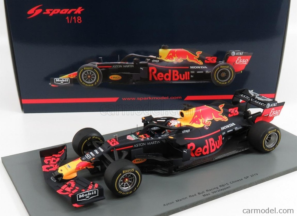 Max Verstappen 2019 F1 Red Bull 1/18 Formula One 1000th race model car Spark Chinese GP not ...