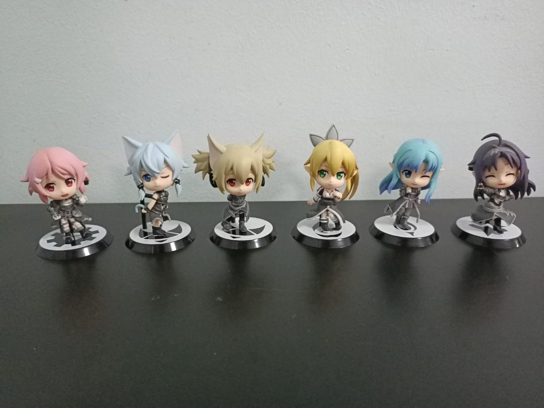 SAO Sword Art Online (full set - 6pcs) mini figure. Asuna, Suguha ...