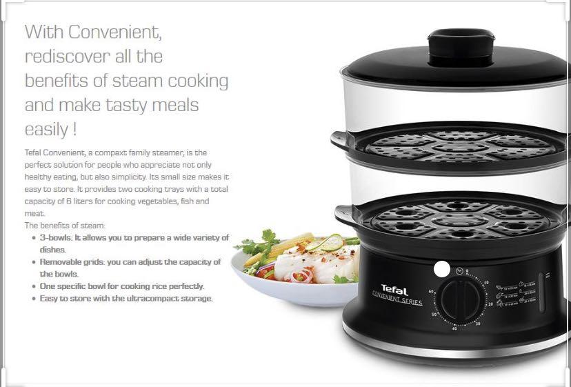 Tefal VC1401 - Food Steamer 2 Tier, 6L, TV & Home Appliances, Kitchen ...