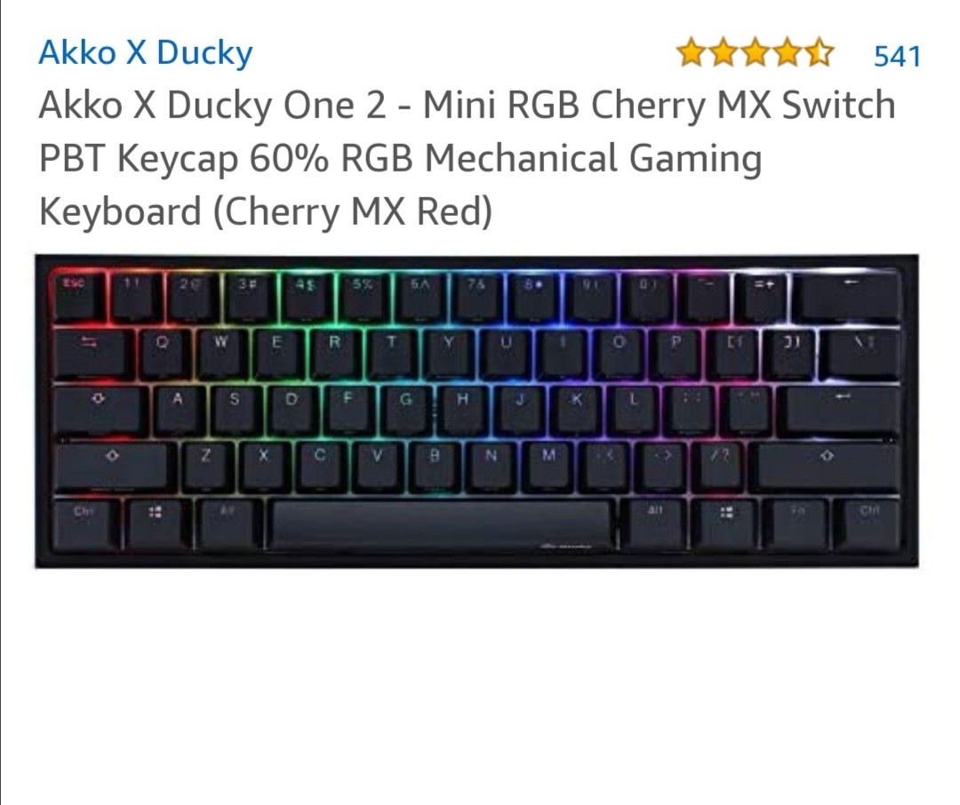 Akko X Ducky One 2 - Mini RGB Cherry MX Switch PBT Keycap 60% RGB ...