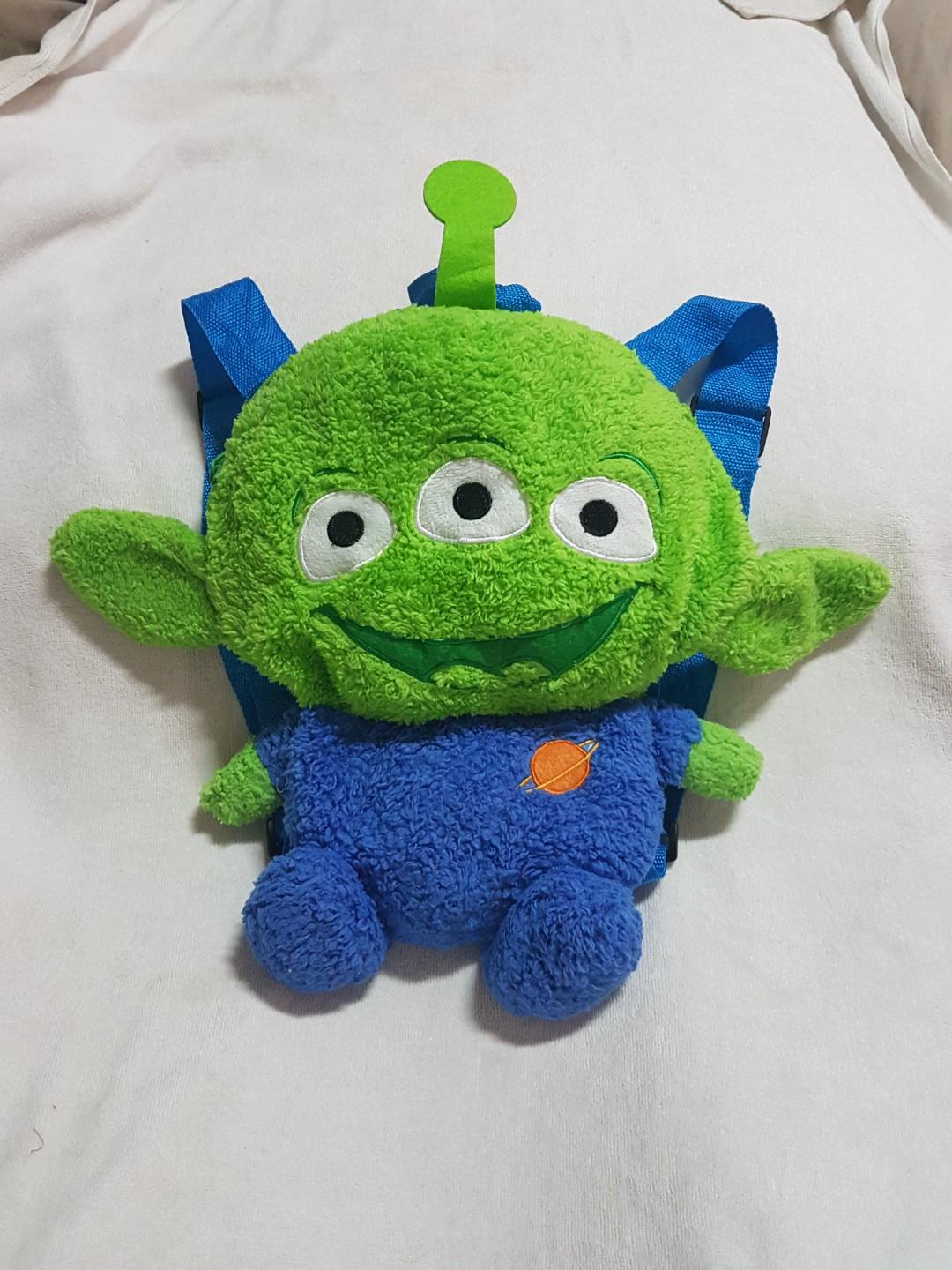 Authentic Disney Pixar Toy Story 3 Eyes Alien Plush Backpack Bag ...