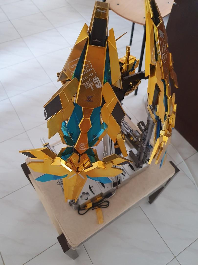 BUILT PG Unicorn Phenex Gundam with USB Lights, Hobbies & Toys, Toys ...