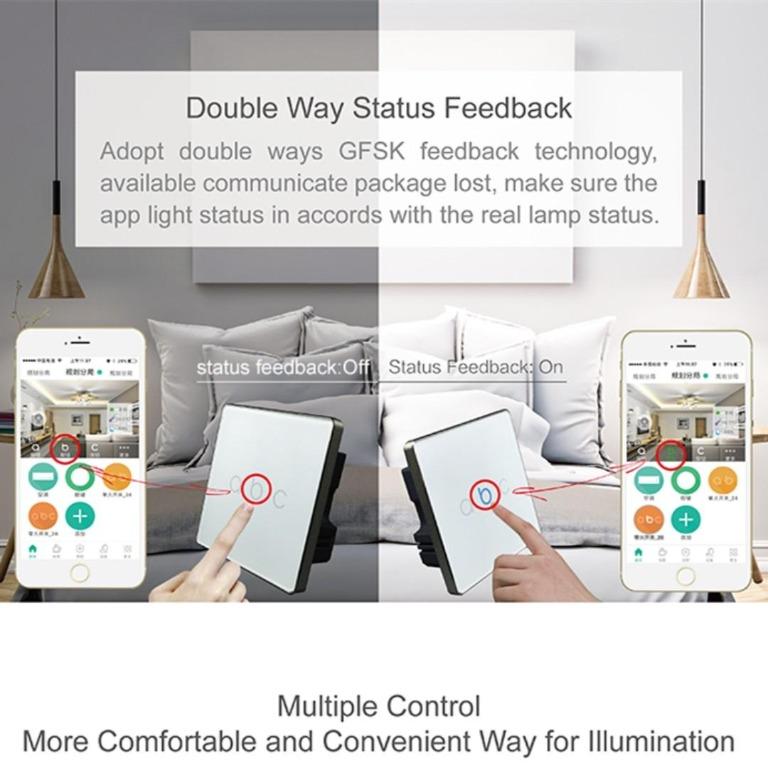 Geeklink Smart Home Automation products (Smart switch with feedback ...