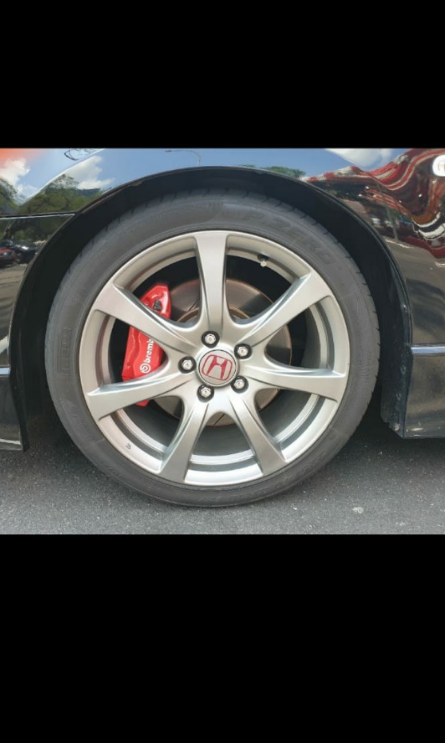 Honda FD2R ORIGINAL RIMS WITH TYRE, Car Accessories, Tyres & Rims on ...