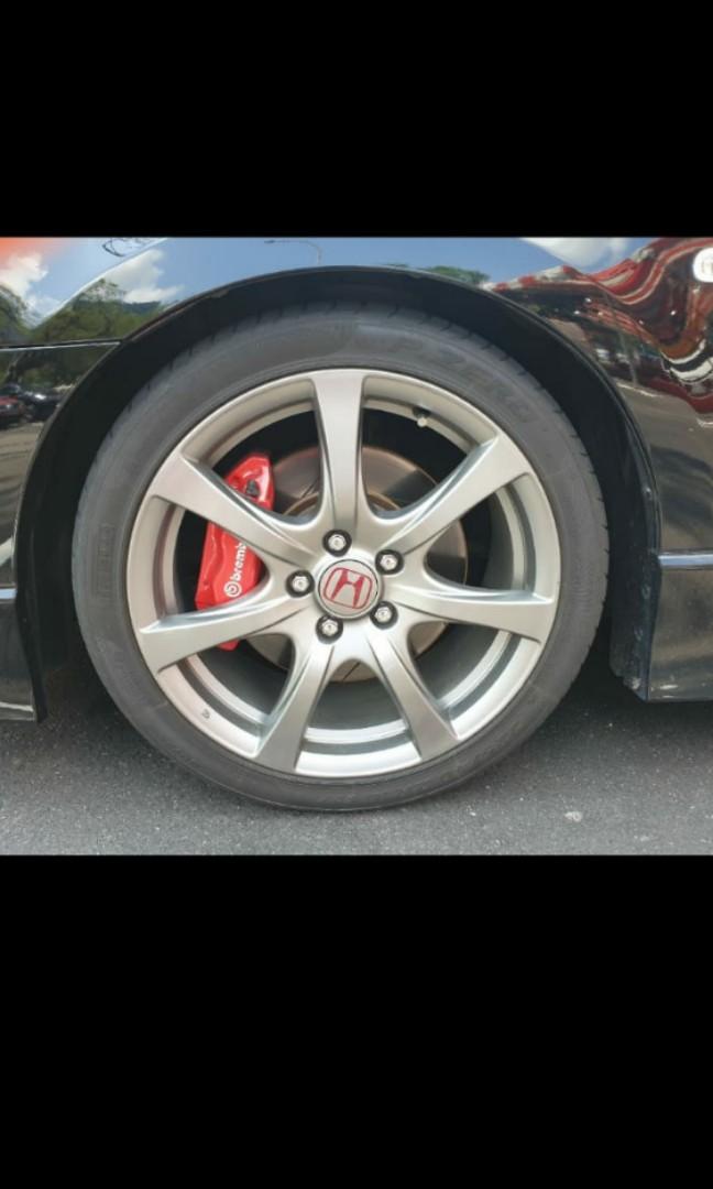 Honda FD2R ORIGINAL RIMS WITH TYRE, Car Accessories, Tyres & Rims on ...