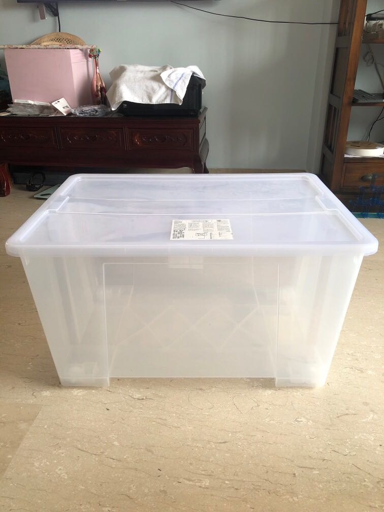 IKEA SAMLA Storage Box with lid, Furniture & Home Living, Home ...