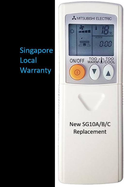 Mitsubishi Aircon Remote Control SG10A SG10B SG10C SG10D MSY-EF10VAS ...